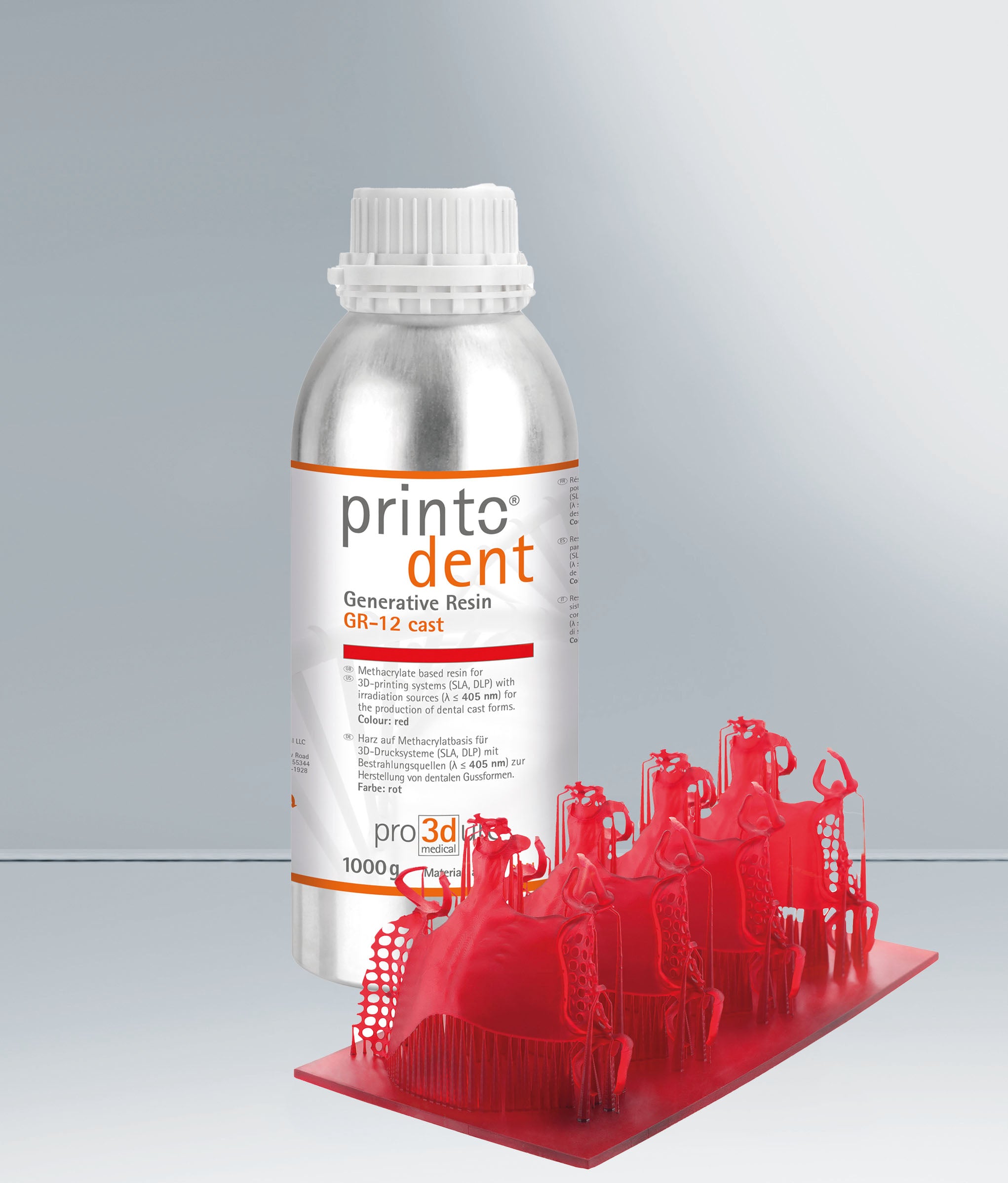 Pro3dure | Printodent® GR-12 cast | 3D printing materials resin